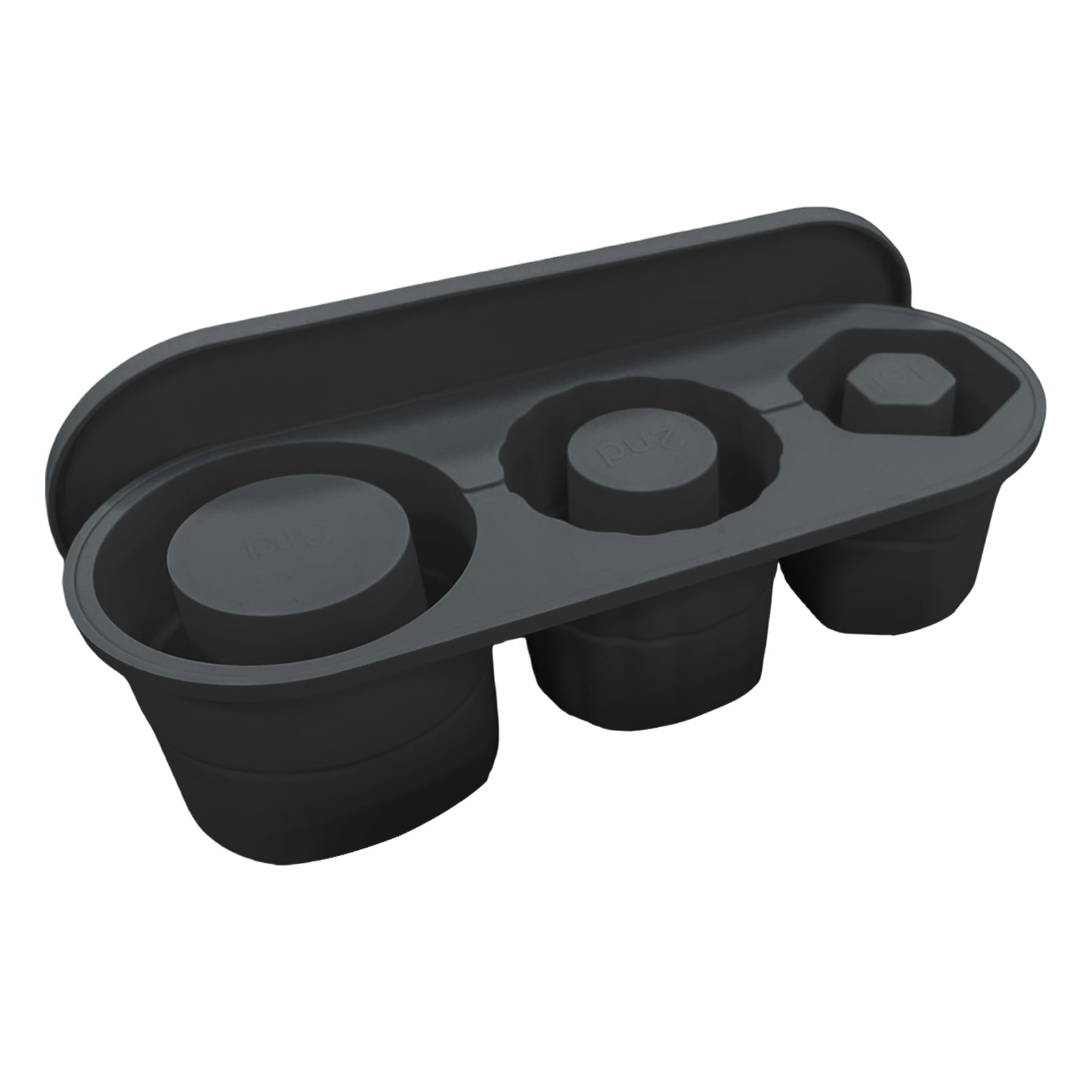 HomeLife Silicone Hollow Cylinder Ice Cube Tray with Lid Slow Melting ...