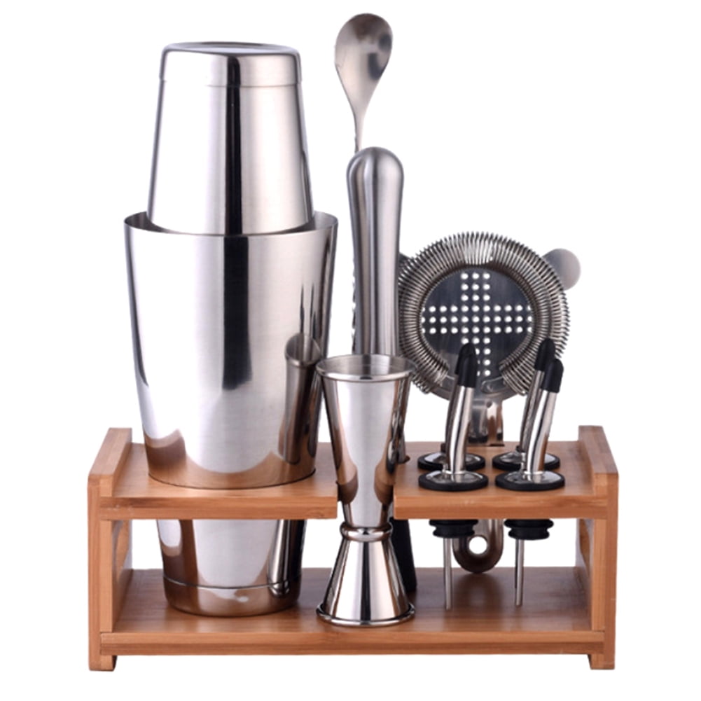 HomeLife Stainless Steel Cocktail Wine Milk Tea Drink Shaker Mixer Set ...