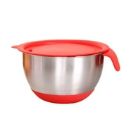 Pebbuoy Mixing Bowl with Lid Set Large Capacity Non-Slip Bottom ...