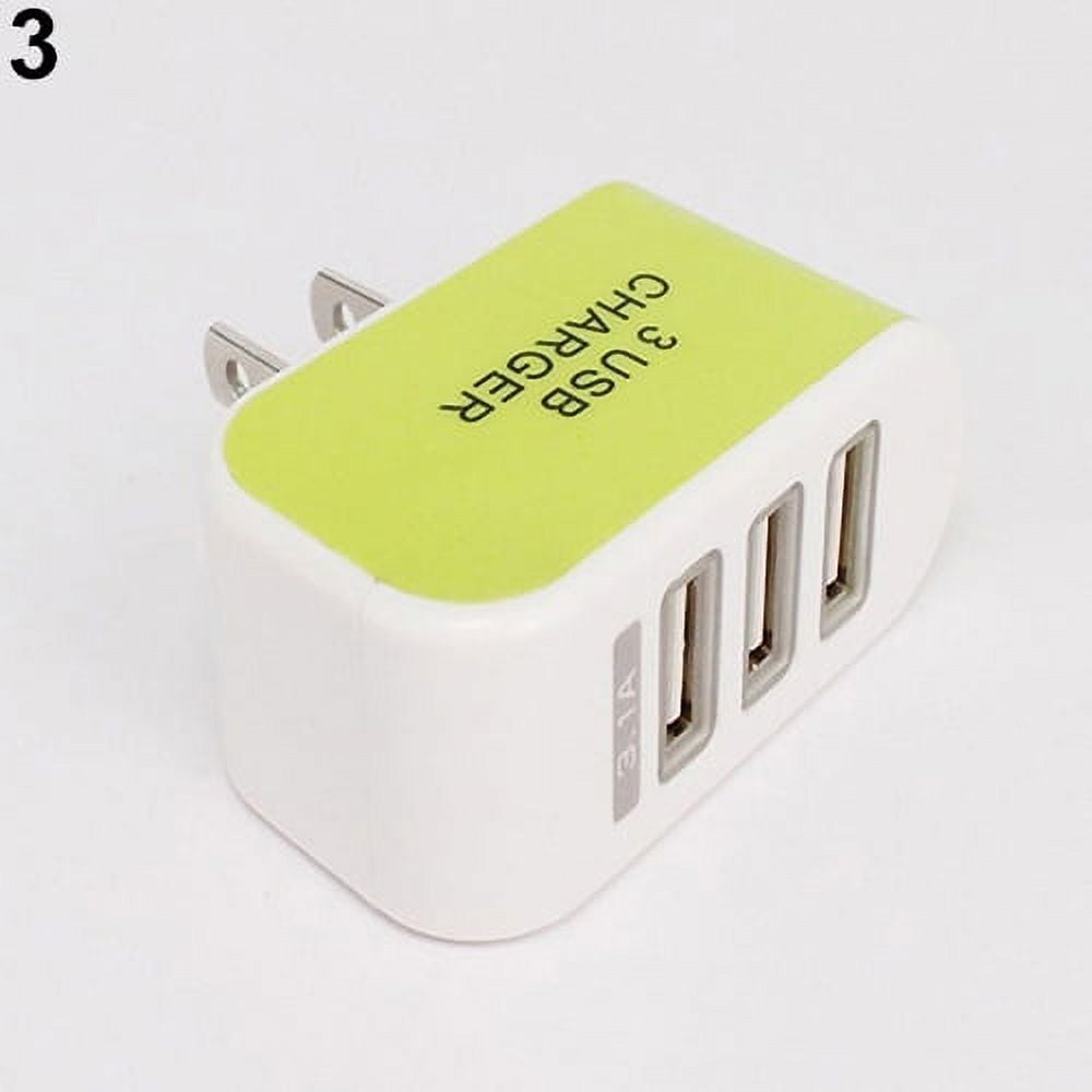 HomeLife Triple USB Ports Travel Charger for Phone Tablet 3 Ports Power ...