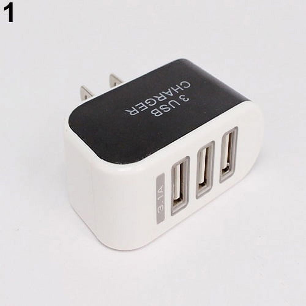 HomeLife Triple USB Ports Travel Charger for Phone Tablet 3 Ports Power ...