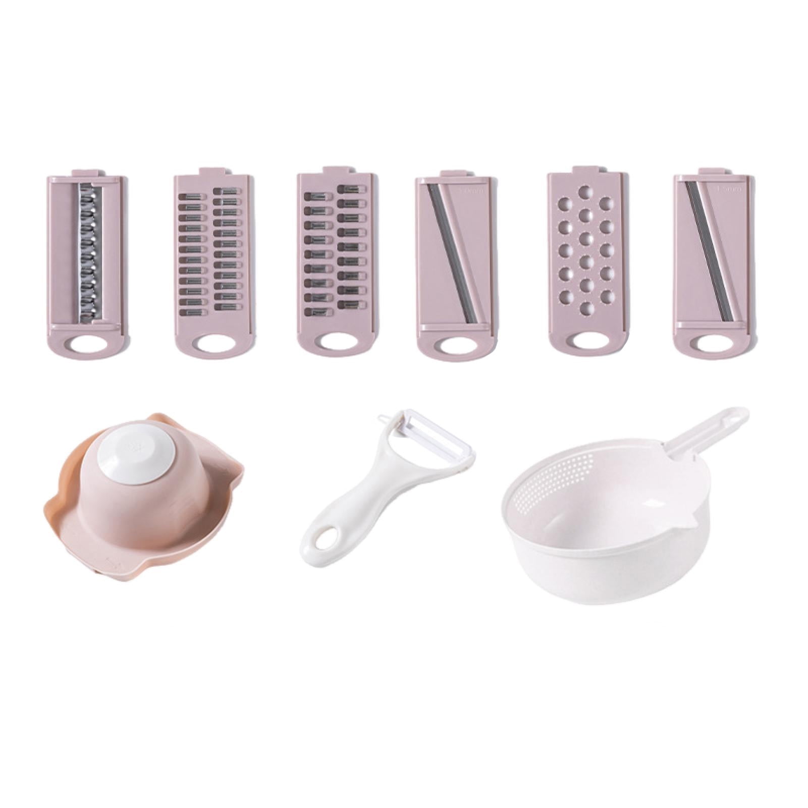 HomeLife Vegetable Cutter with 6 Blades Circular Veggie Chopper with ...