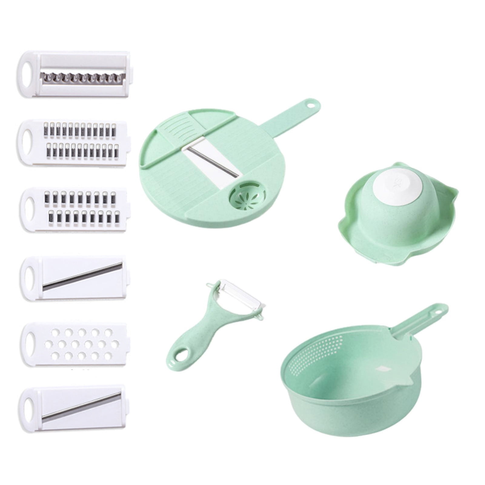 HomeLife Vegetable Cutter with 6 Blades Circular Veggie Chopper with ...
