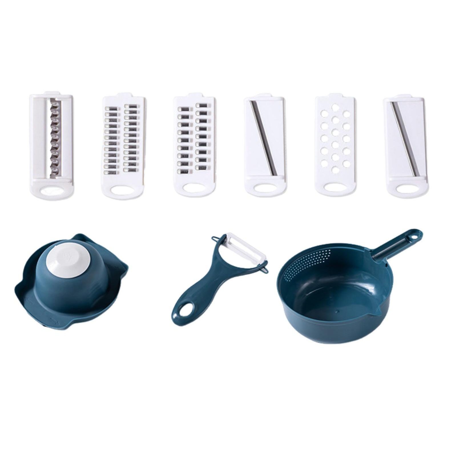 HomeLife Vegetable Cutter with 6 Blades Circular Veggie Chopper with ...