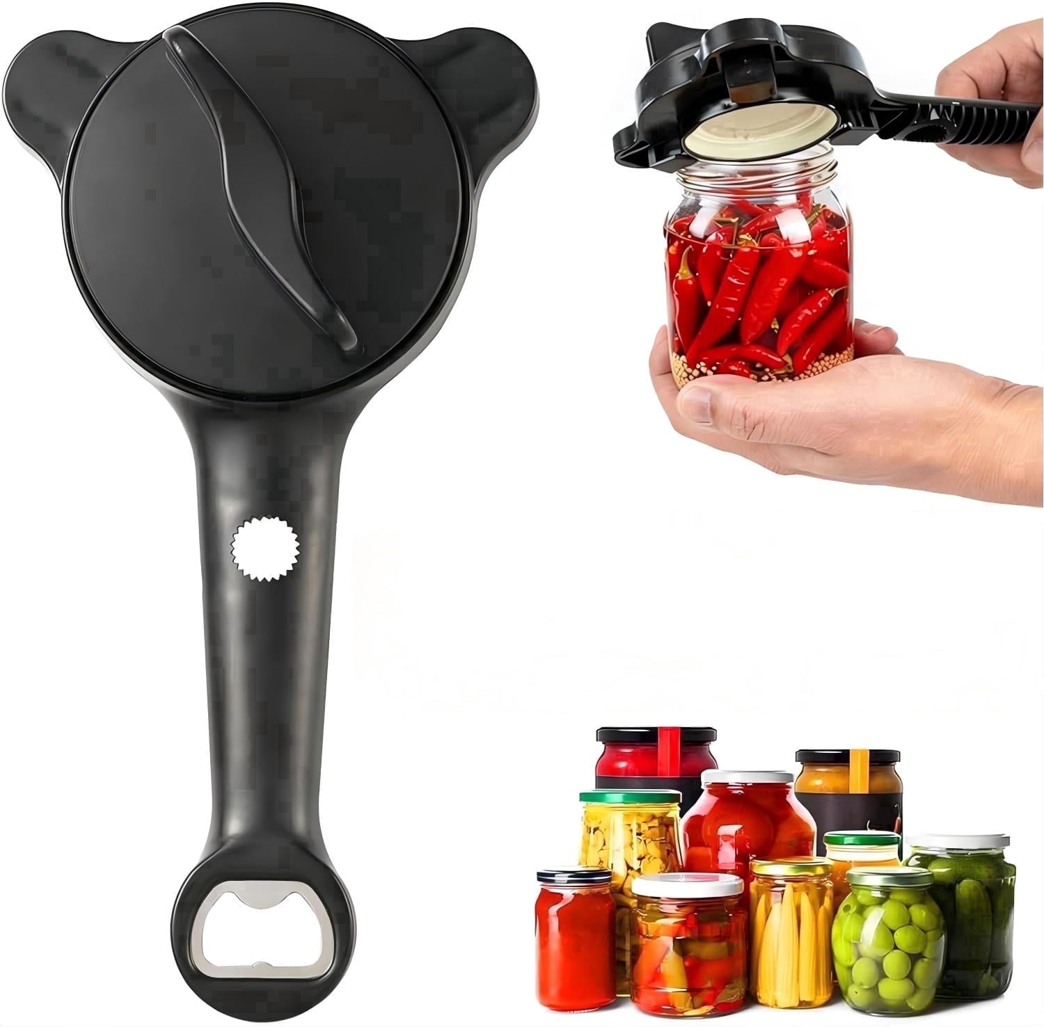 Wuxiuli HomeMate Plastic 4-in-1 Manual Jar Opener for Weak Hands 1pack ...