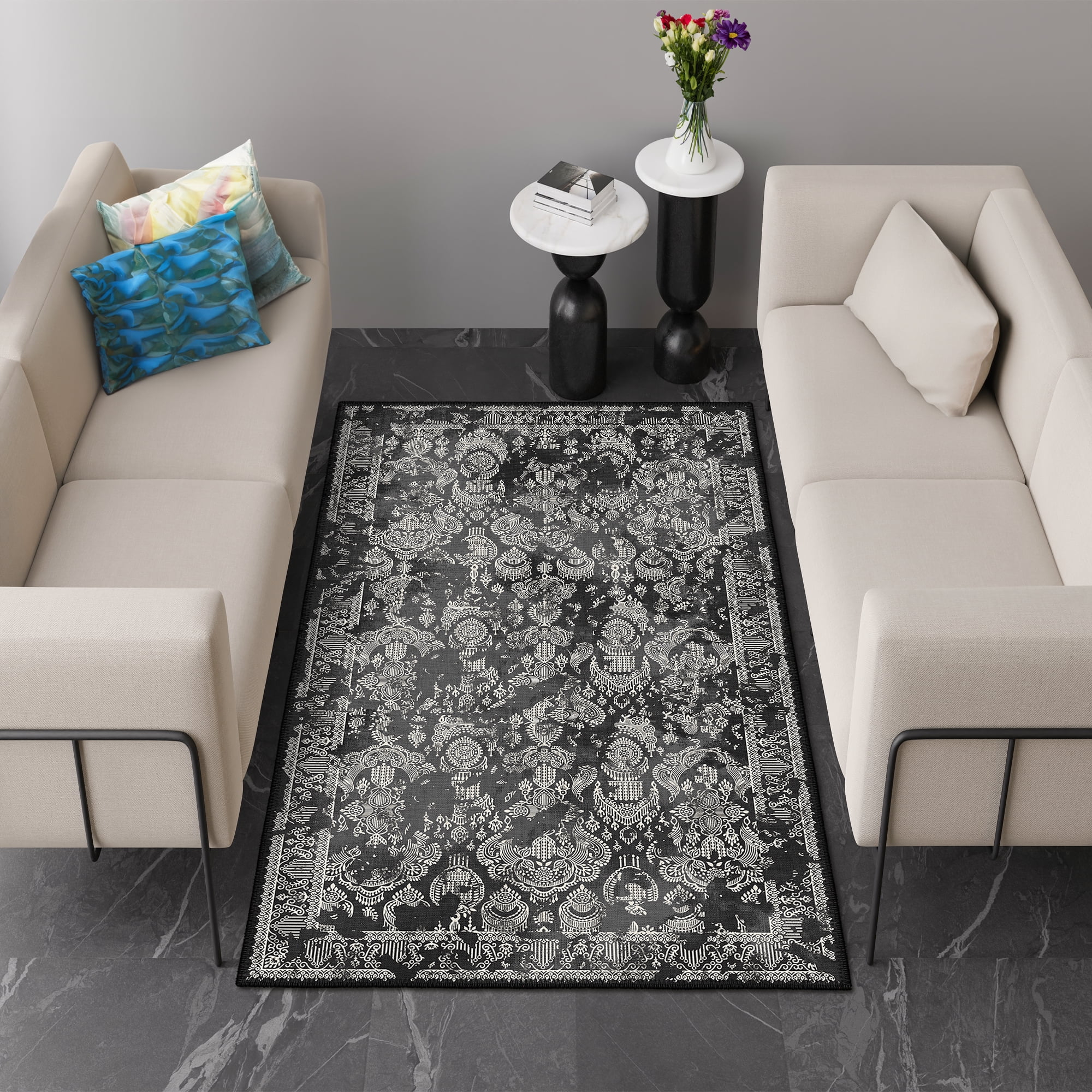 HomeNette Washable Runner Rug 80x200 cm, Non Slip, Stain Resistant ...