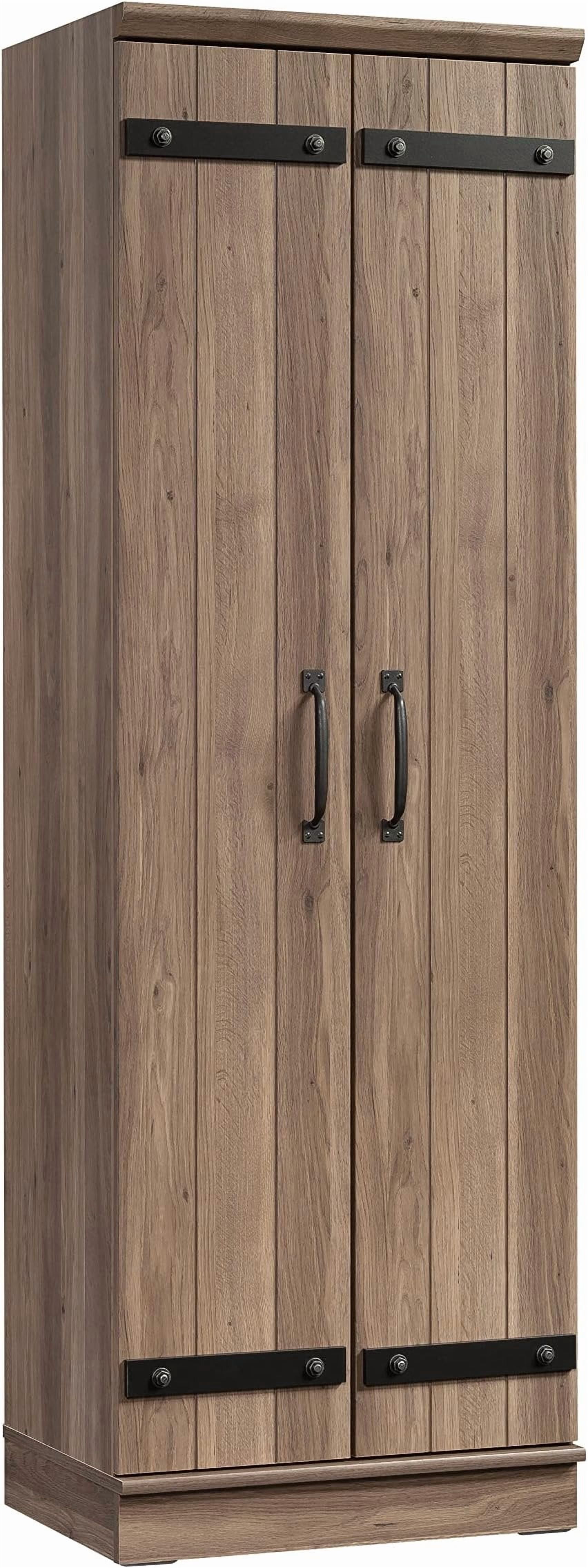 HomePlus 2-Door Farmhouse Storage Cabinet/Pantry cabinets, Salt Oak ...