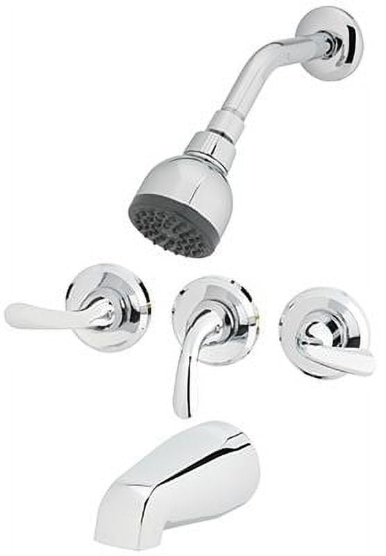 HomePointe 179914 Shower Faucet, Non-Pressure Balancing, 3-Handle ...