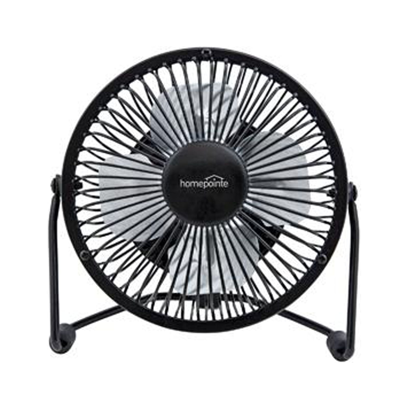 HomePointe CZHV4BKTV High-Velocity Personal Fan, Dual USB/120-Volt ...