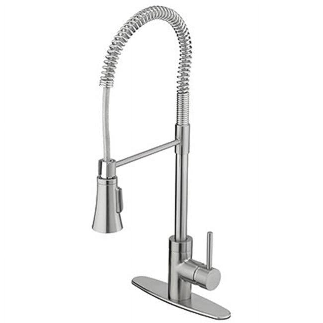 HomePointe Pull Down Industrial Kitchen Faucet with Single Handle ...