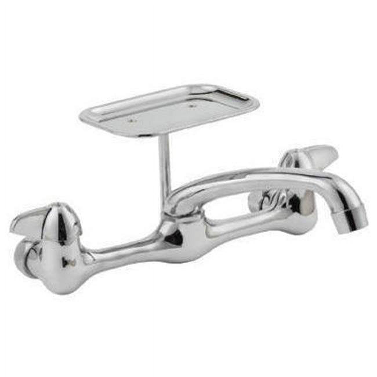 HomePointe Wall Mount Kitchen Faucet with 2 Handle - Chrome - Walmart.com