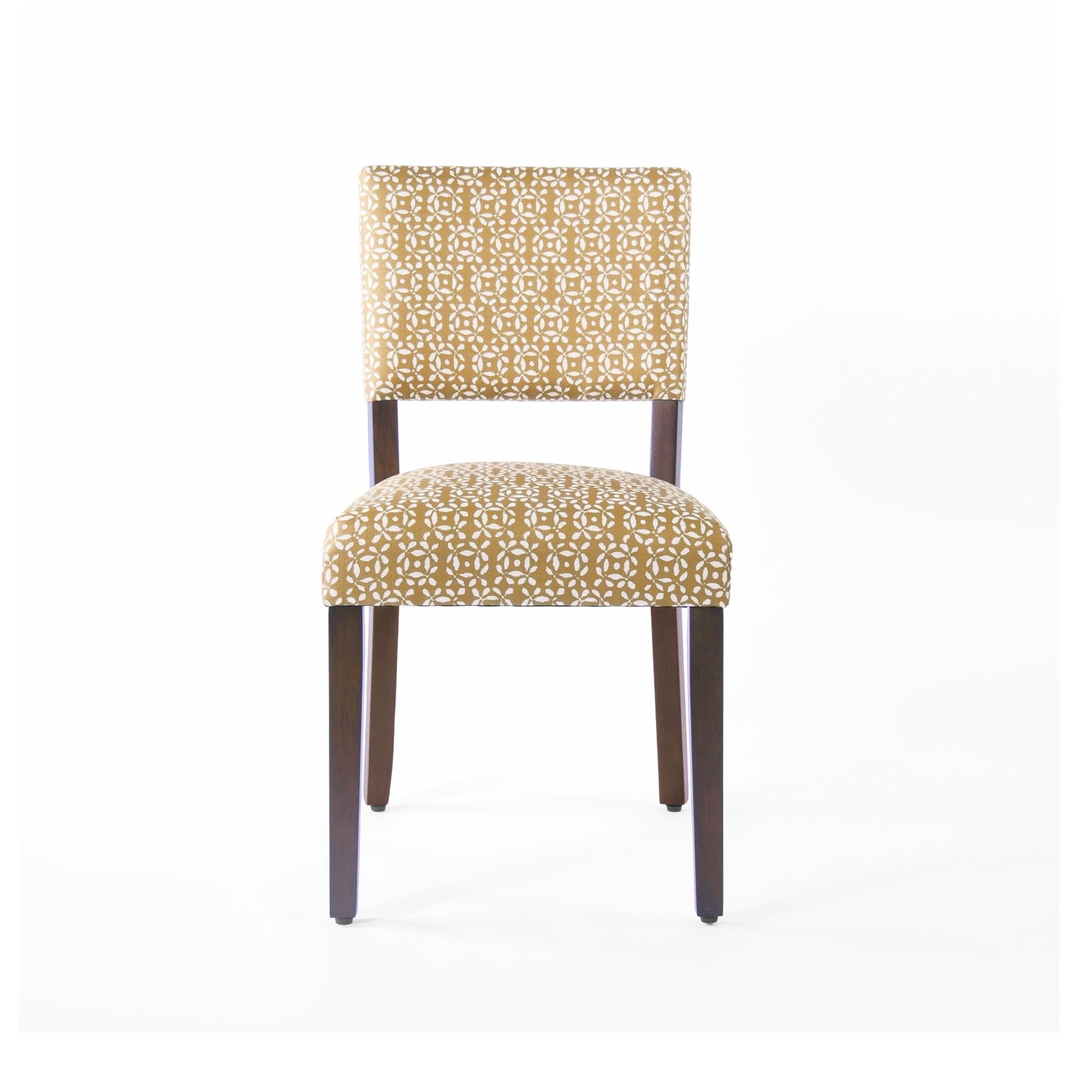 HomePop 20.5" Traditional Fabric Dining Chair in Golden Yellow (Set of ...