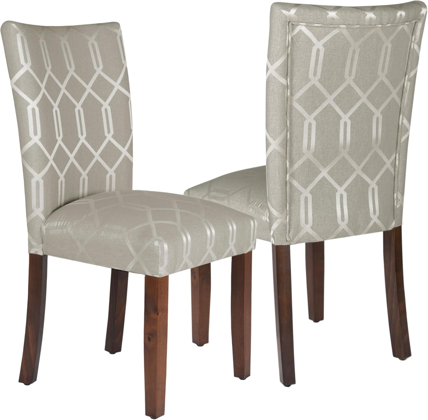 HomePop Classic Parsons Dining Chair -Denim Jacobean Print (Set of 2 ...