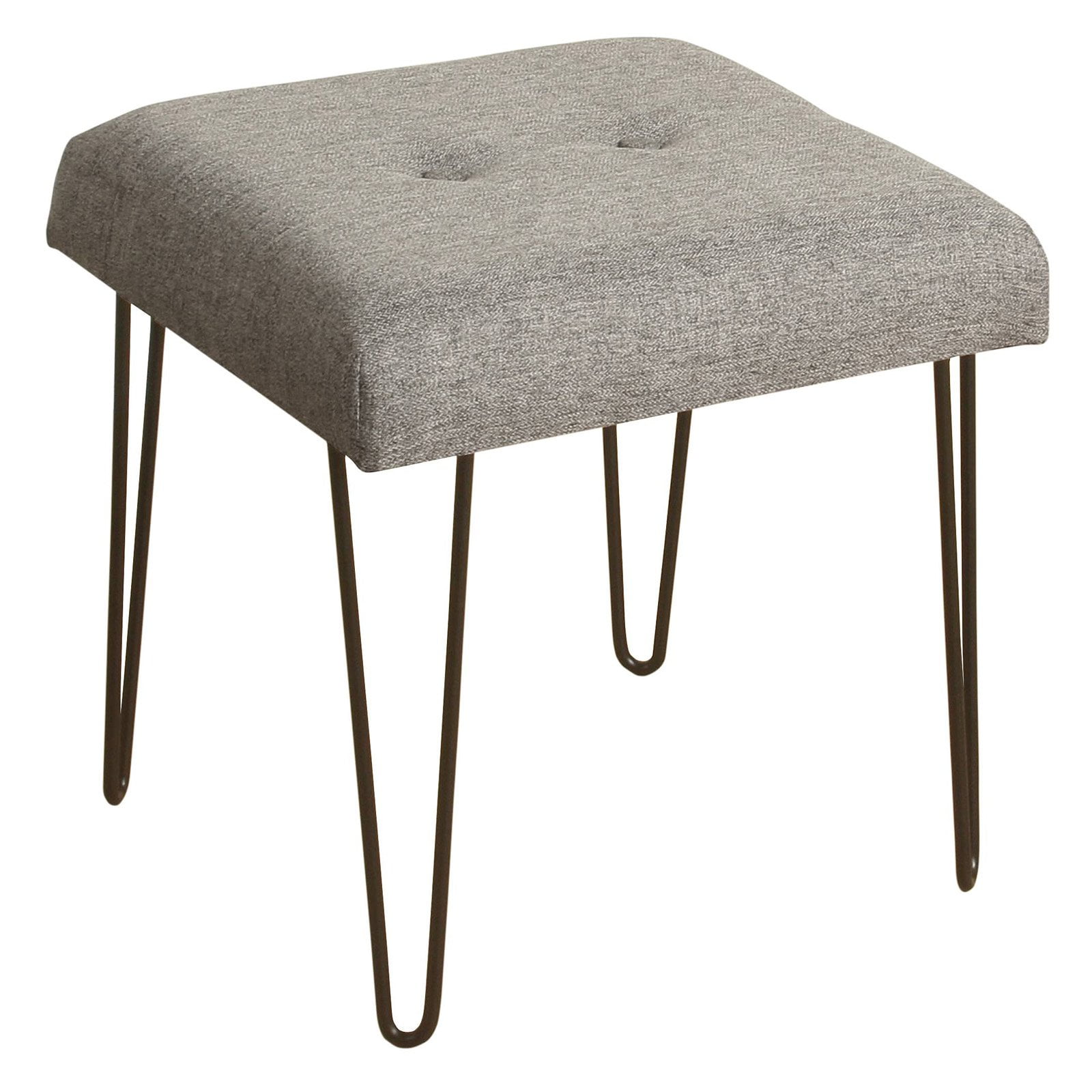 HomePop Mid Mod Square Stool Ottoman - Walmart.com