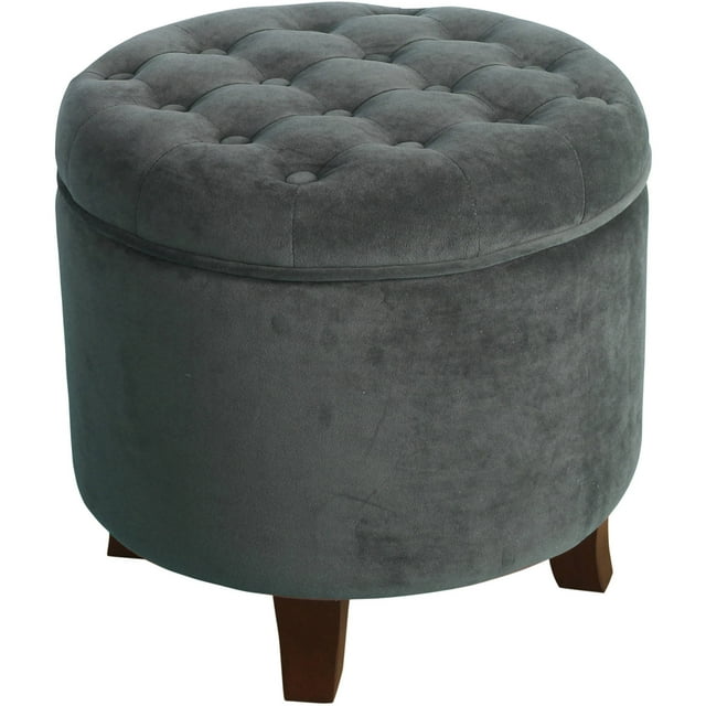 HomePop Tufted Round Ottoman with Storage, Multiple Colors - Walmart.com
