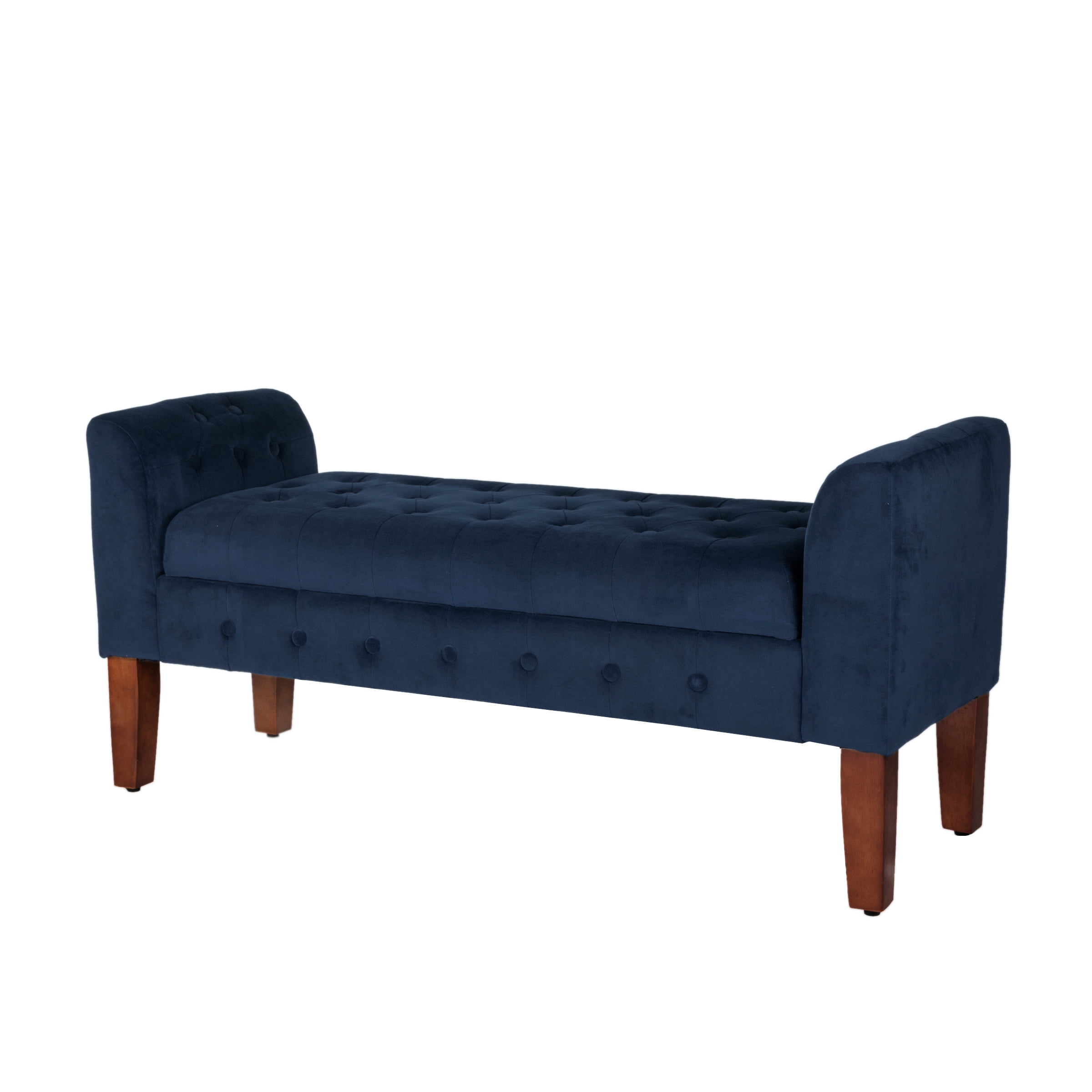HomePop Velvet Tufted Storage Bench and Settee, 50"W x 18"D x 23"H ...