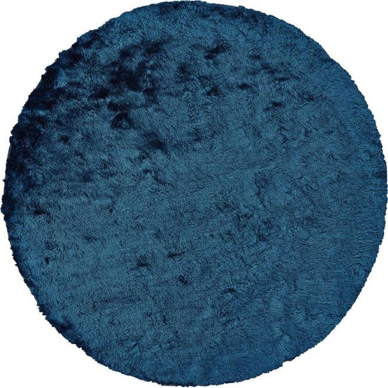 HomeRoots 10 ft. Blue & Green Shag Hand Tufted Handmade Round Area Rug ...