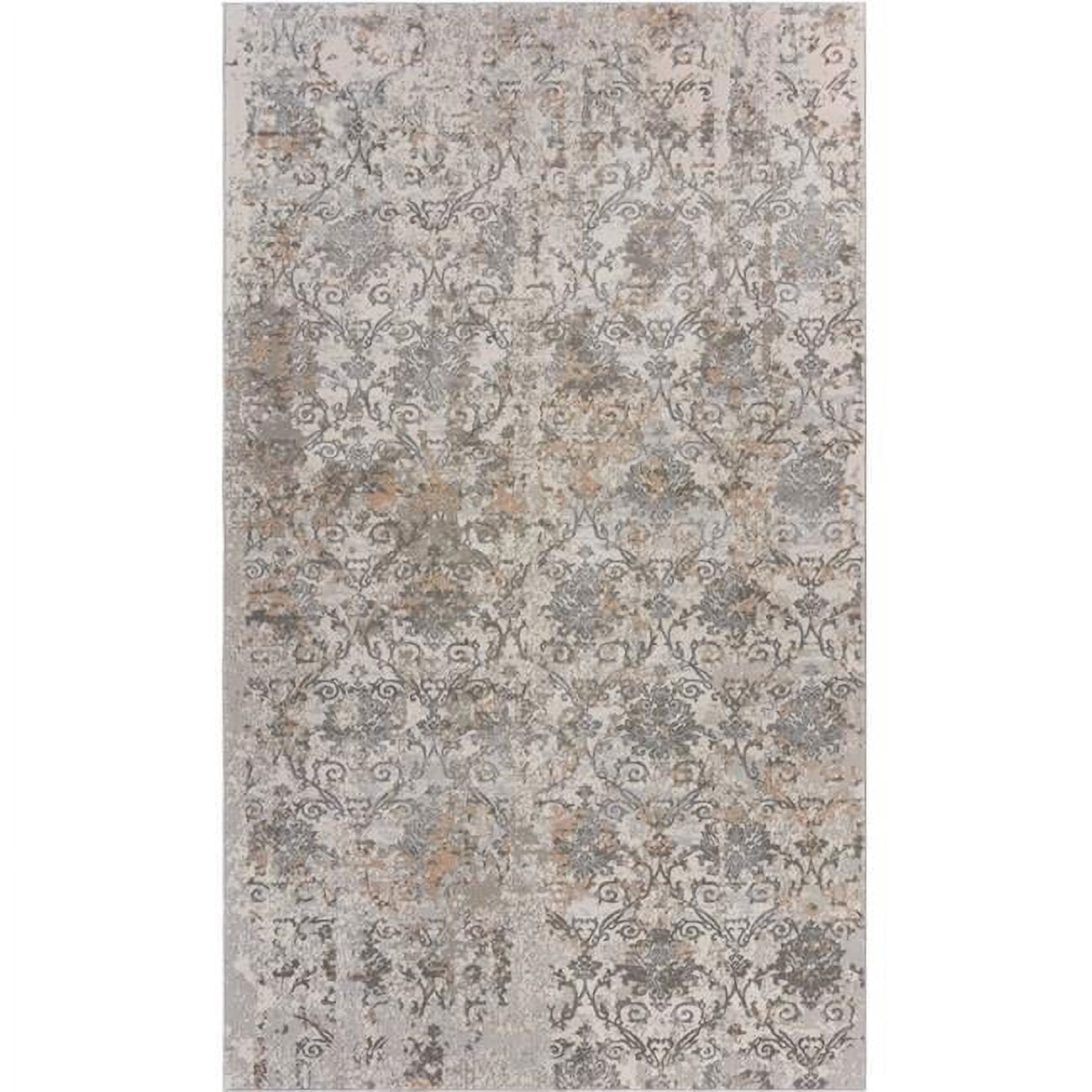 HomeRoots 10 x 14 ft. Cream Abstract Distressed Rectangle Traditional ...