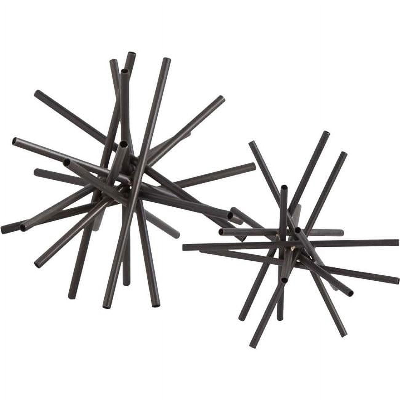 Set of Two Black Metal Linear Abstract Sculptures - Walmart.com