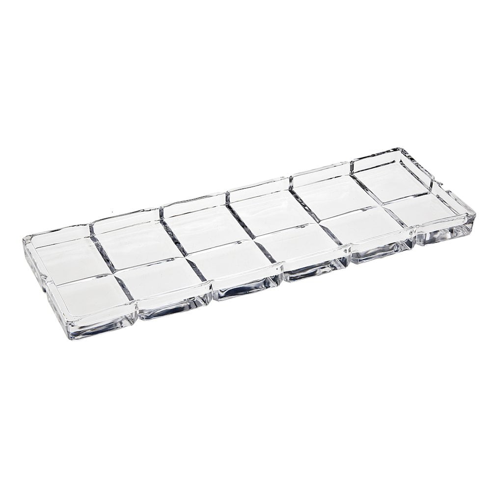 HomeRoots 13" Clear Crystal Serving Tray - Walmart.com