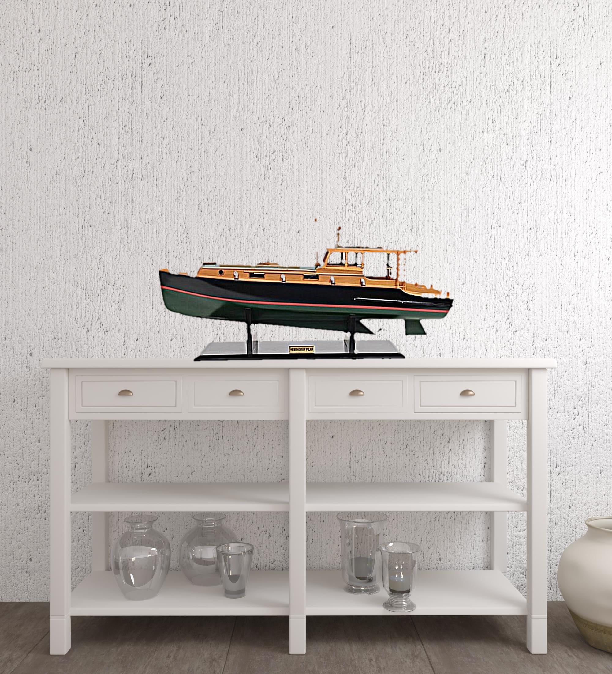 HomeRoots 402240 15 in. 1934 Hemingway Pilar Fishing Boat Hand Painted ...