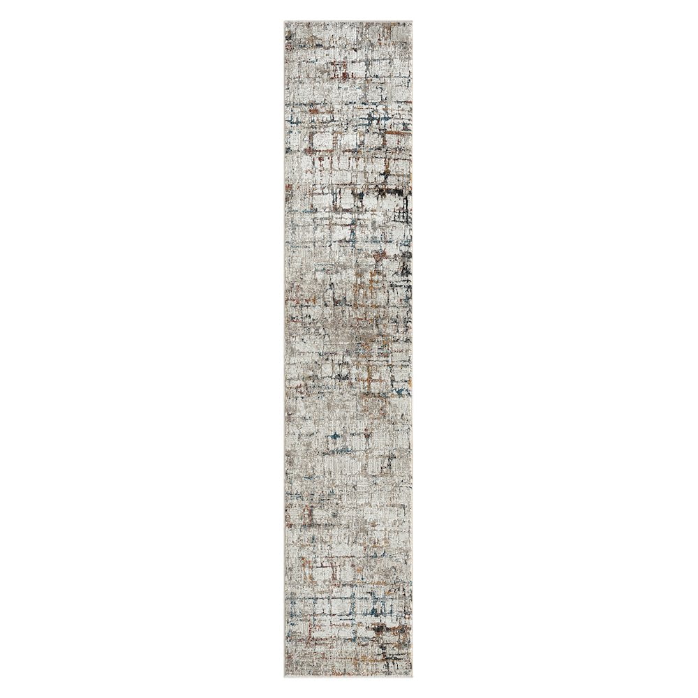 HomeRoots 2' X 8' Gray Abstract Distressed Runner Rug - Walmart.com