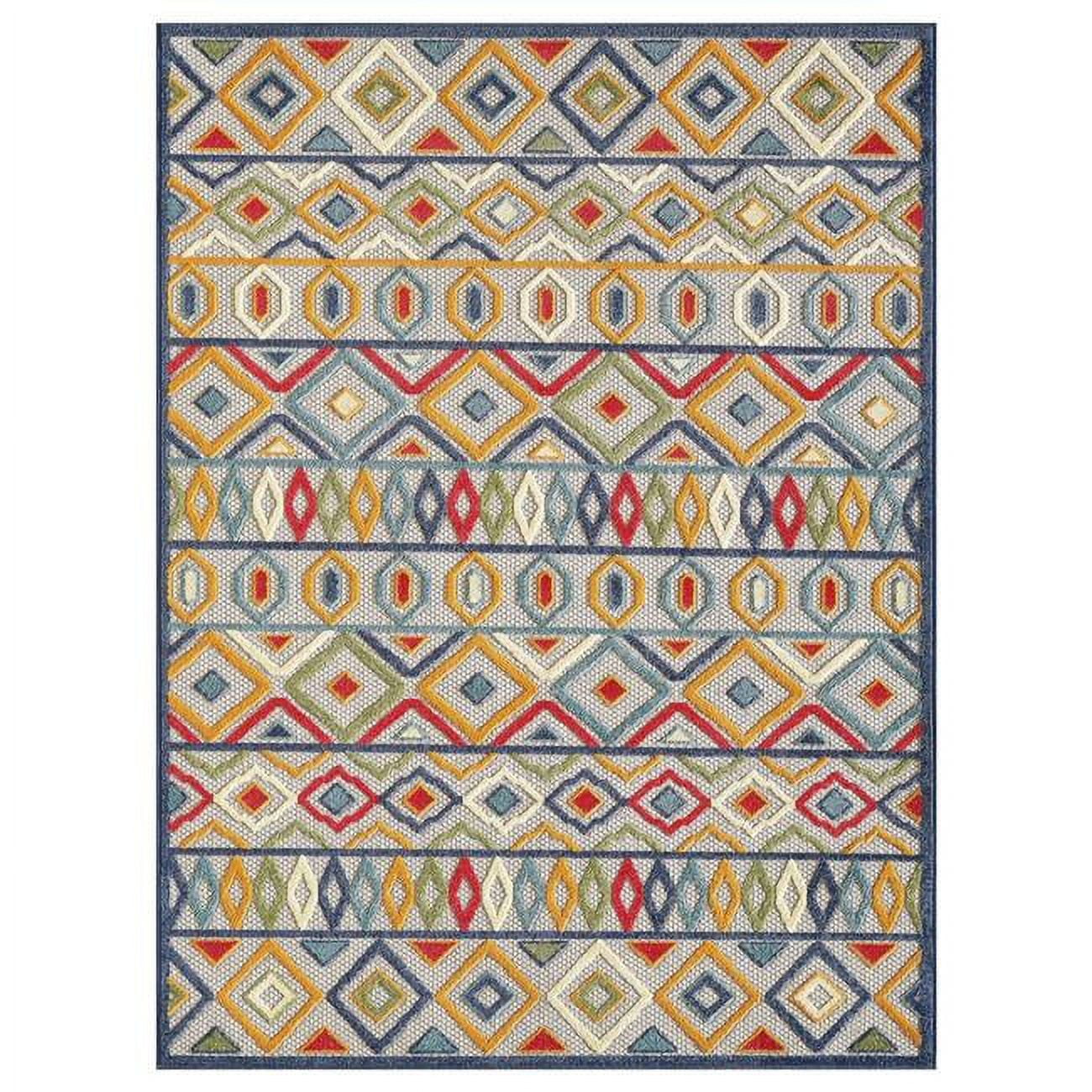 HomeRoots 2 x 4 ft. Multi Color Aztec Pattern Indoor or Outdoor Area ...