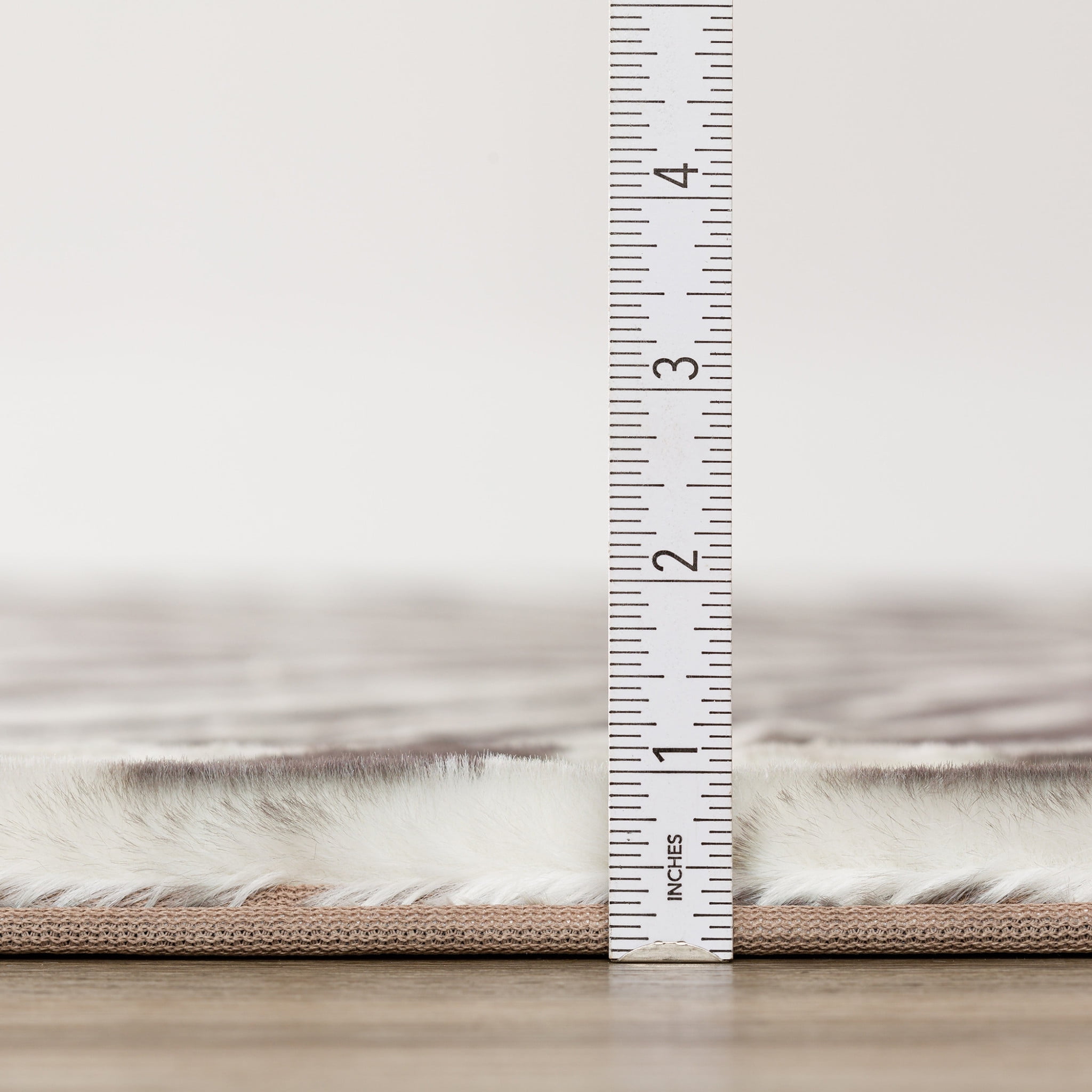 HomeRoots 491650 2 x 8 ft. Mocha & Cream Zebra Print Shag Handmade Non ...