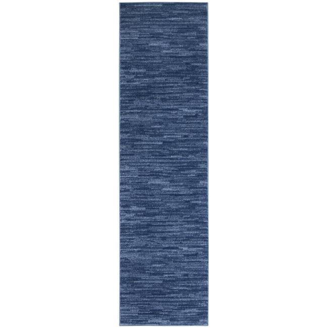 HomeRoots 2 x 8 ft. Navy Blue Non Skid Indoor & Outdoor Runner Area Rug ...