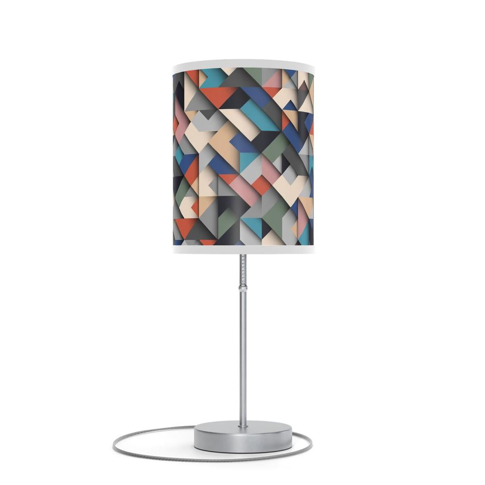 HomeRoots 20" Silver Metal Standard Table Lamp With Retro Multi Color ...