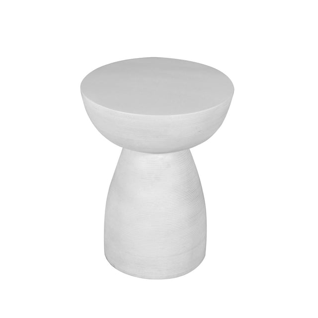 HomeRoots 22" White Distressed Solid Wood Round End Table - Walmart ...