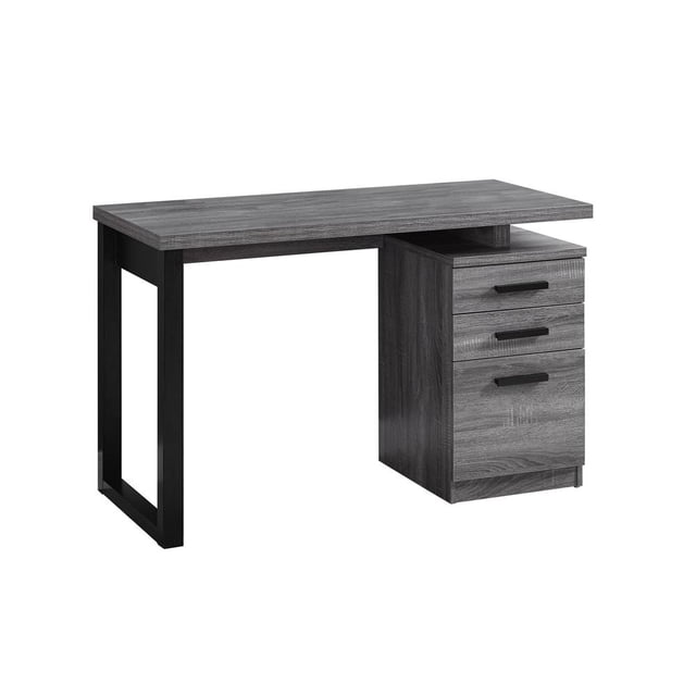 HomeRoots 23.5" x 47.25" x 30" Grey Black Particle Board Hollow Core ...