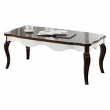 24" X 48" X 18" Walnut White Wood Coffee Table - Walmart.com
