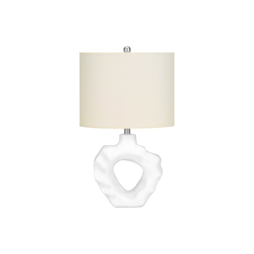 HomeRoots 25" Cream Novelty Table Lamp With Cream Drum Shade - Walmart.com