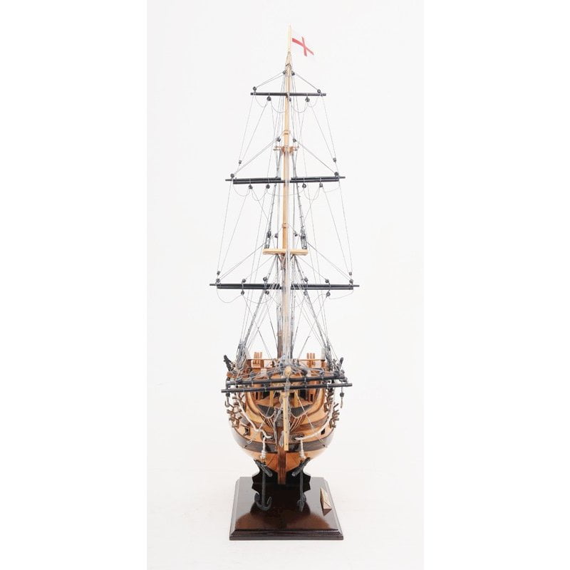 HomeRoots 29" Wood Brown Hms Victory Bow Section Hand Painted ...