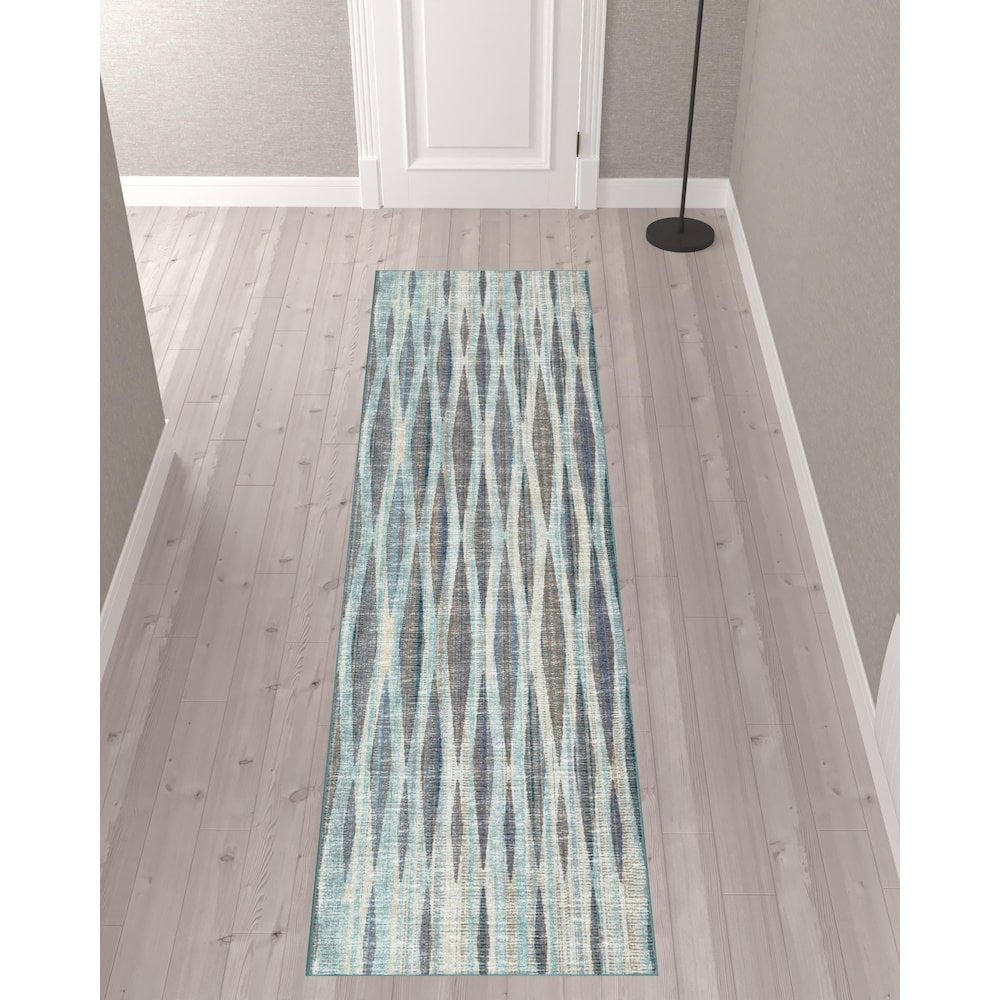 HomeRoots 3' X 10' Blue Ombre Tufted Runner Rug - Walmart.com