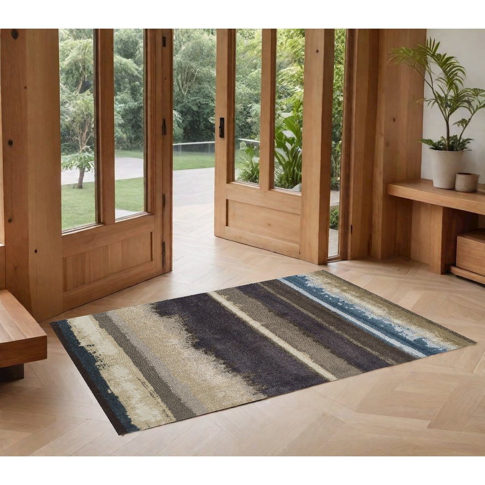 HomeRoots 3' X 5' Beige And Brown Abstract Area Rug - Walmart.com
