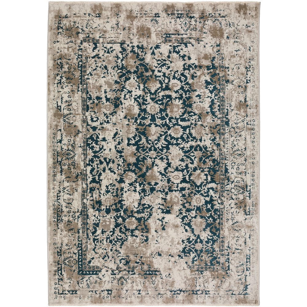 HomeRoots 3' X 5' Blue Oriental Area Rug With Fringe - Walmart.com