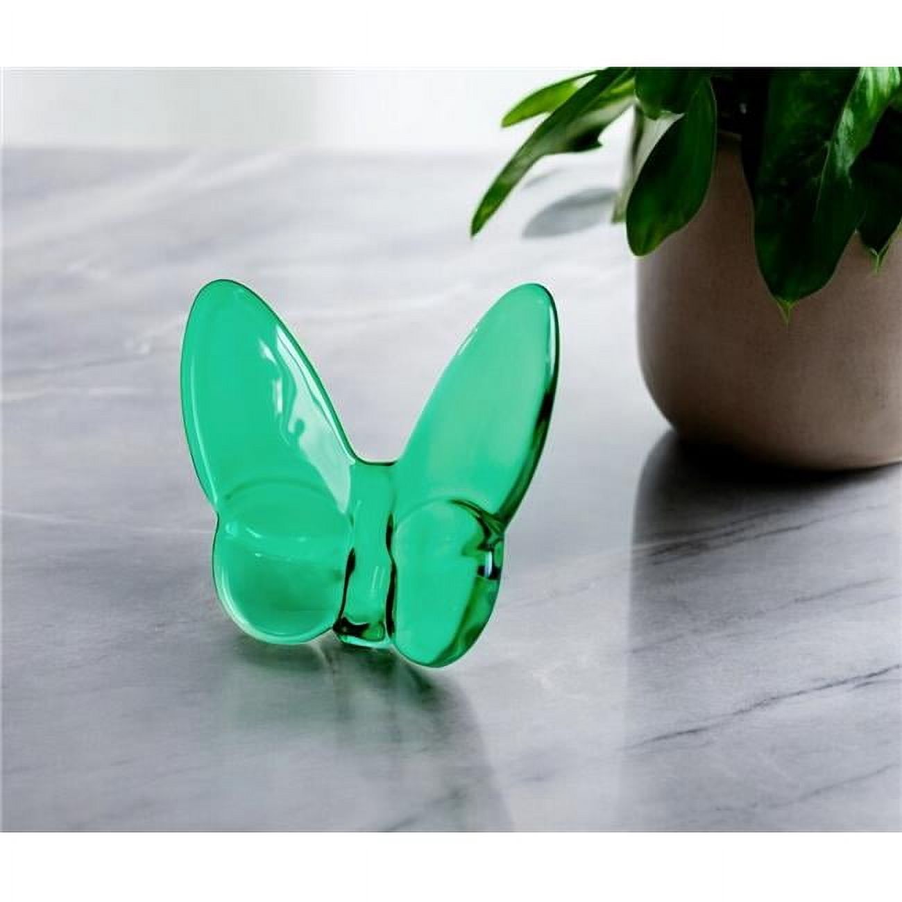 HomeRoots 554002 3 in. Green Crystal Butterfly Figurine Tabletop ...