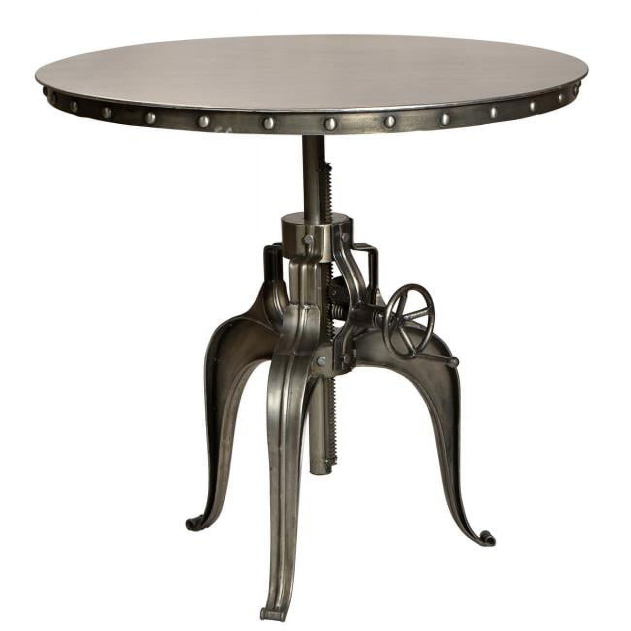 HomeRoots 30 x 36 x 36 in. Silver Gunmetal Industrial Gear Adjustable ...
