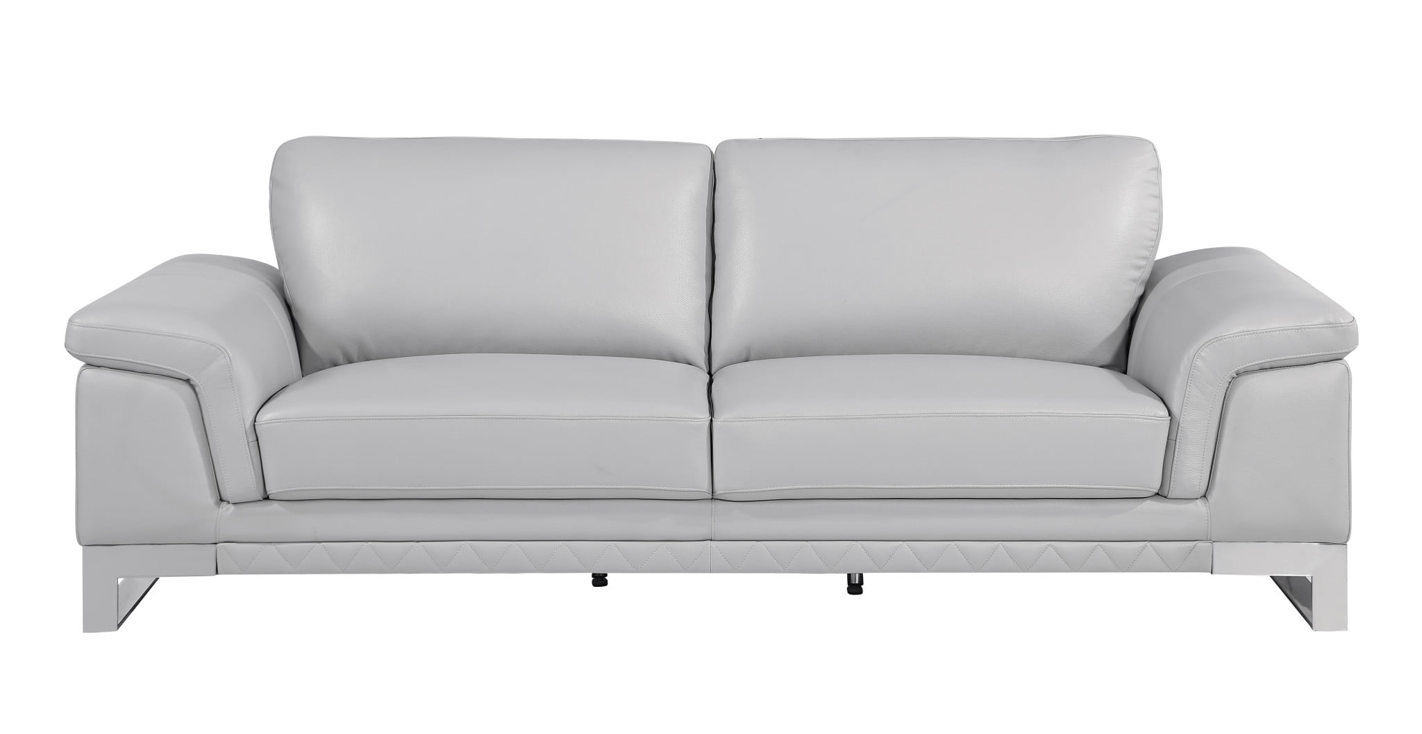 Set of Modern Light Gray Leather Sofa And Loveseat - Walmart.com