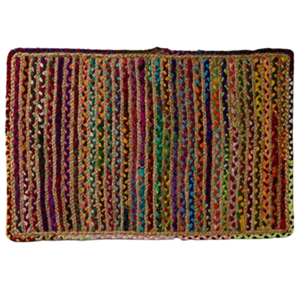2' x 3' Rainbow Colors Jute Rag Braided Scatter Rug - Walmart.com
