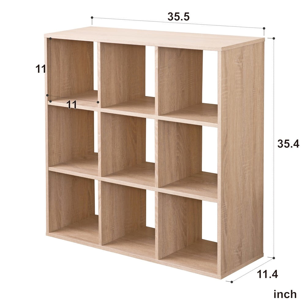 Natural Nine Grid Open Cube Storage Shelf - Walmart.com