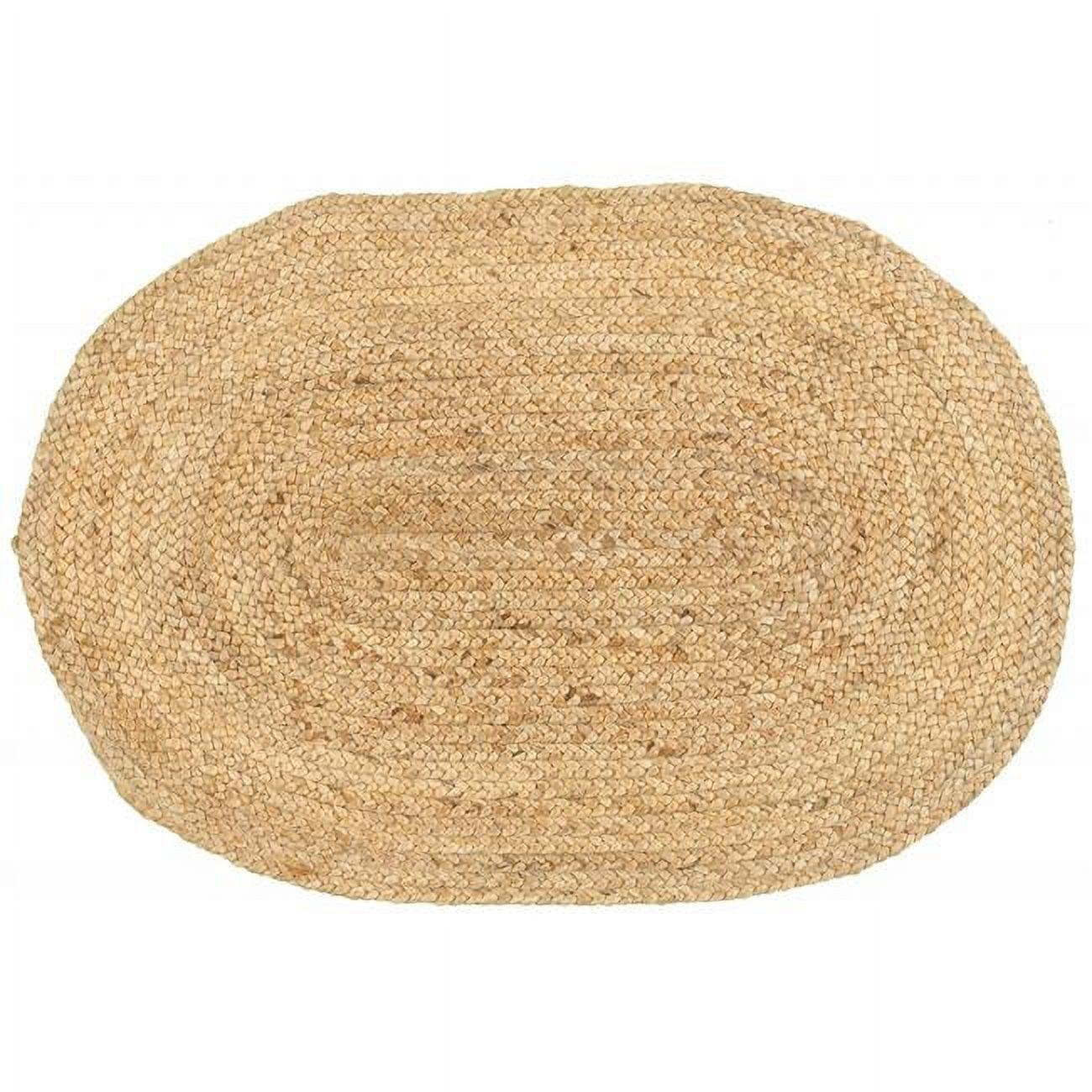 White And Natural Jute Braided Rug 3 Ft Round - Walmart.com