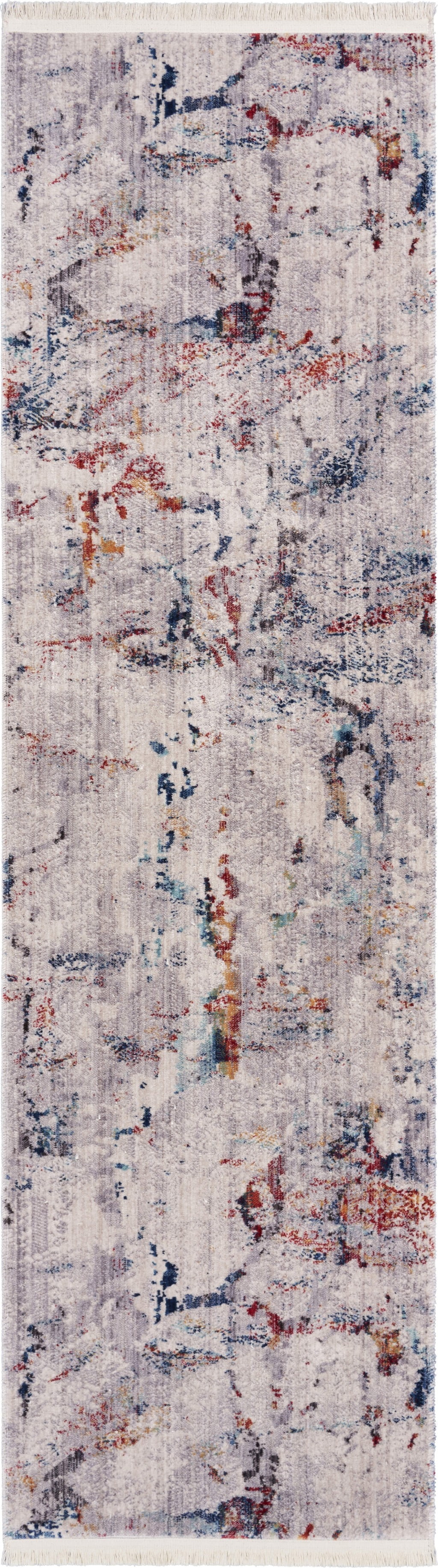 2â€™ x 8â€™ Gray Toned Abstract Runner Rug - Walmart.com