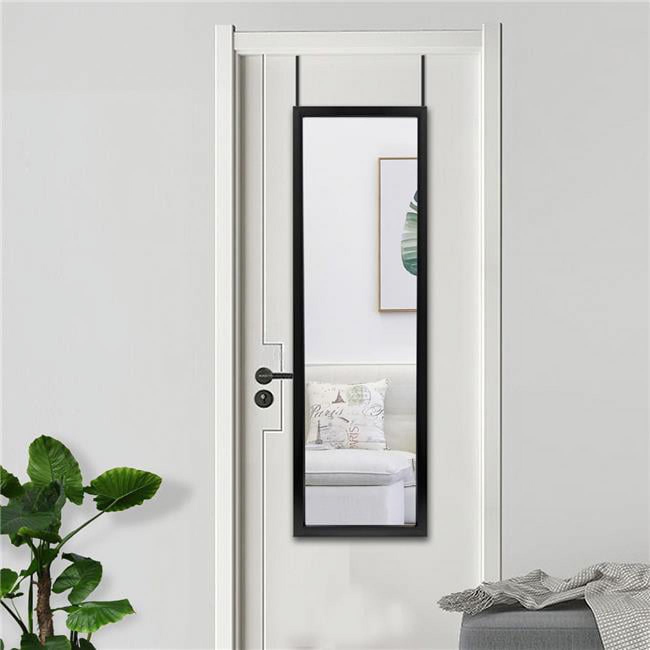 HomeRoots 397632 Door Mount Mirror, Black - Walmart.com