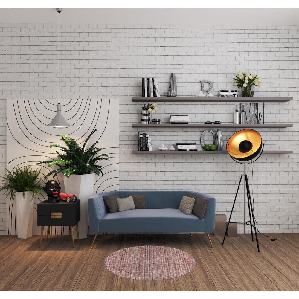 HomeRoots 4' Pink Round Ombre Tufted Handmade Area Rug - Walmart.com