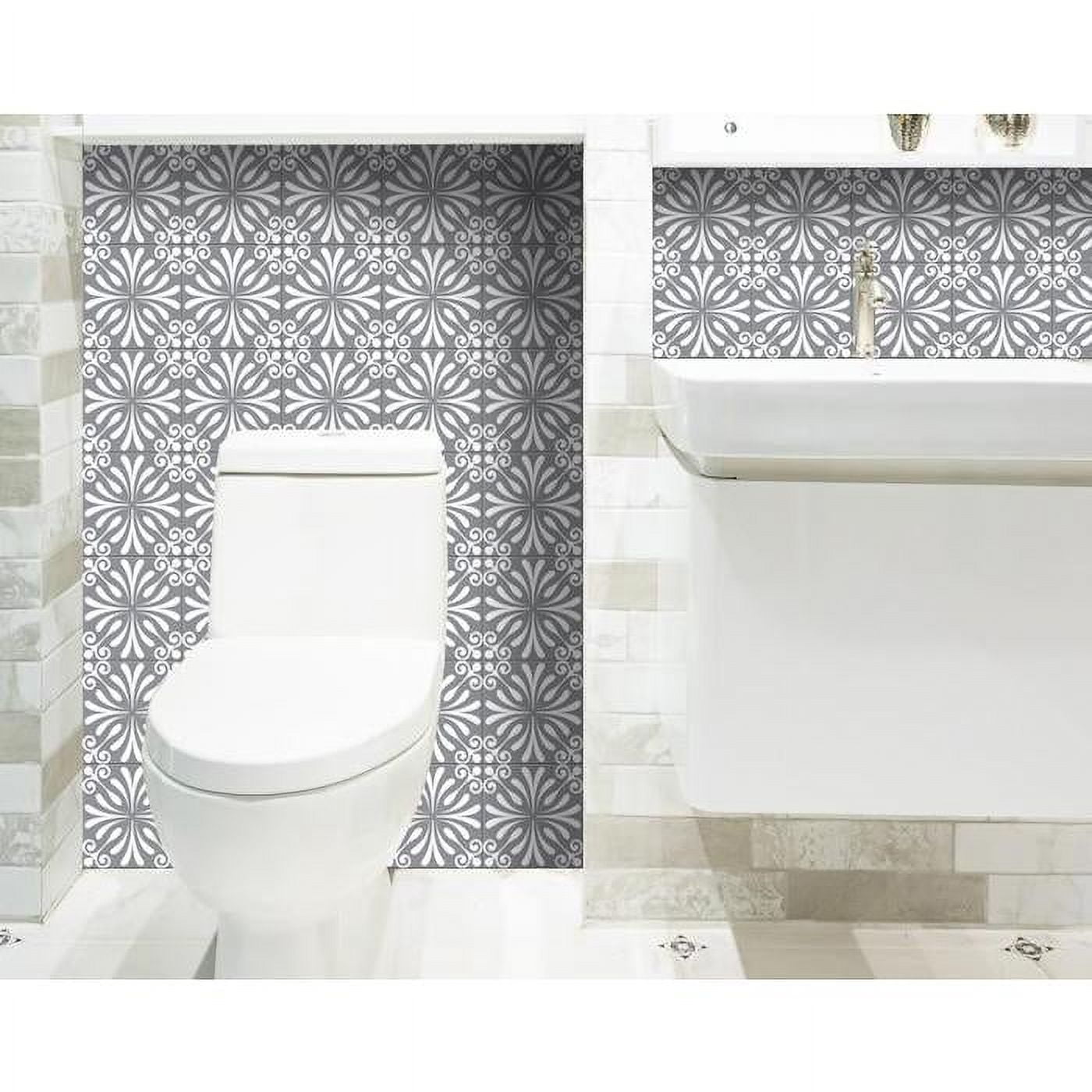 4" X 4" Gray And White Spire Peel And Stick Removable Tiles - Walmart.com