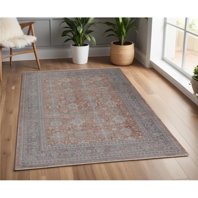 HomeRoots 567430 4 x 5 ft. Oriental Power Loom Worn Faded Rectangle ...