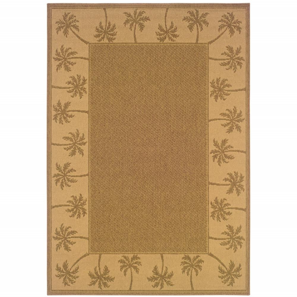 HomeRoots 4' x 6' Tan Stain Resistant Indoor Outdoor Area Rug - Walmart.com